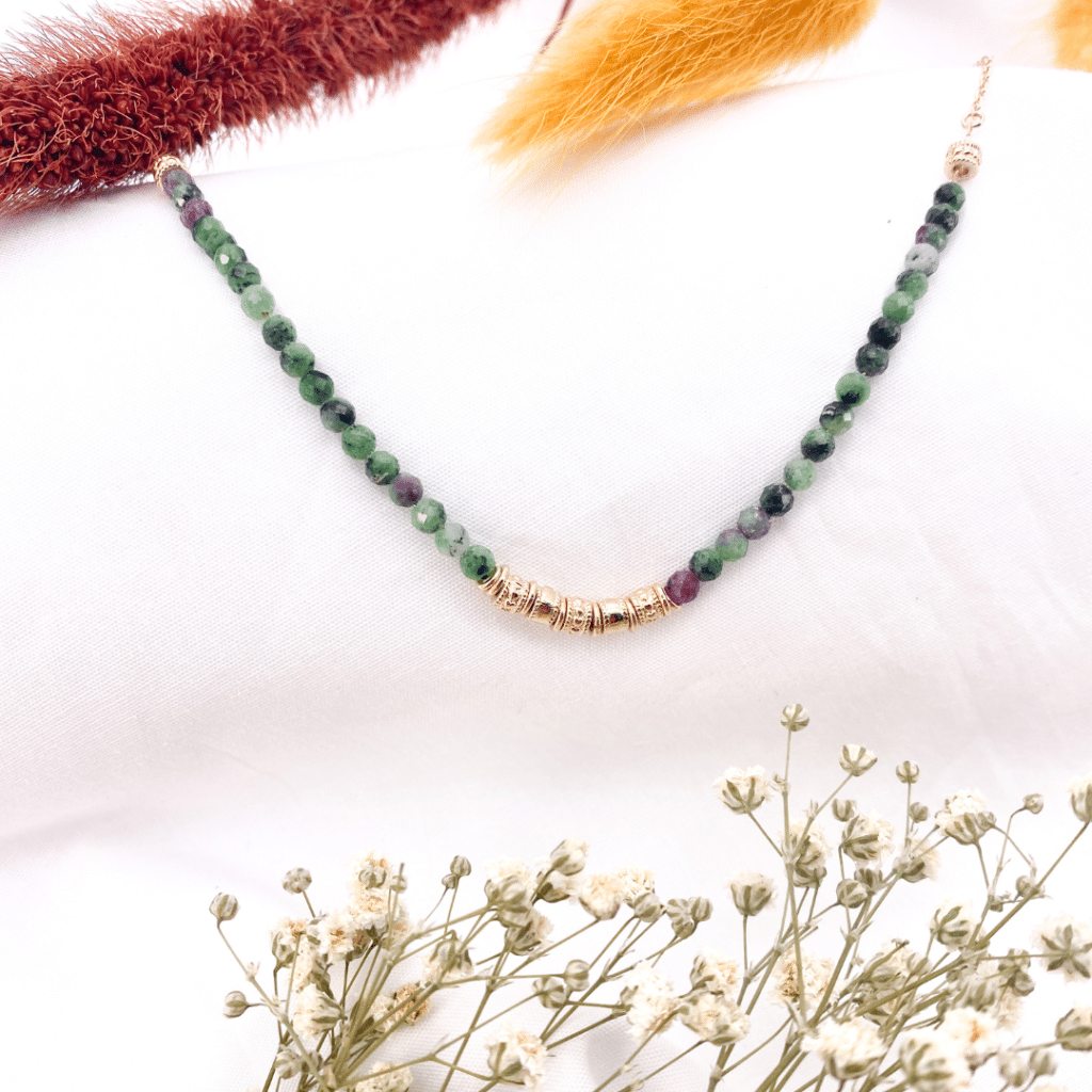 Collier Susan - Rubis & Plaqué Or - 123Ambre